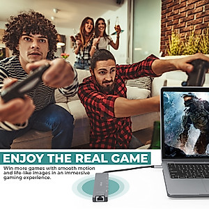 USB C Hub Docking Station, USB C Adapter with 4K HDMI, 1* USB 3.0, 1* USB 2.0, TF/SD Reader, Ethernet, 90W Power Delivery Compatible with MacBook Pro, Surface Pro, iPad Pro and Other Type C Devices