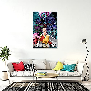 One Punch Man - Manga/Anime TV Show Poster (Saitama Vs. Villain) (Size: 24" x 36")