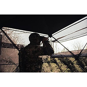 Muddy Outdoors Prevue 4-Person Heavy-Duty Camo Hunting Ground Blind, Mossy Oak Elements Terra (PVB4)