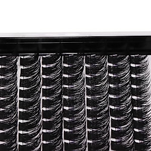 Bodermincer 120 Clusters 8-10-12-14mm Mixed/10-12-14-16mm Mixed Wide Cluster False Eyelash Individual Cluster EyeLashes Grafting Fake False Eyelashes Eyelash Extension (Black 8-10-12-14mm Mixed)