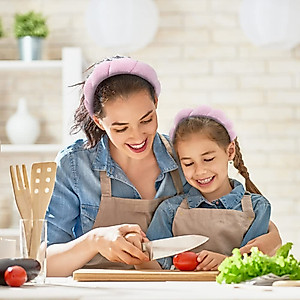 URAQT Spa Headband for Women, Non Slip Puffy Makeup Headband Soft Absorbent Sponge Terry Towel Cloth Fabric Head Band, Thick Padded Hair Hoops Bubble Headband for Face Washing, Skincare, Facial Mask