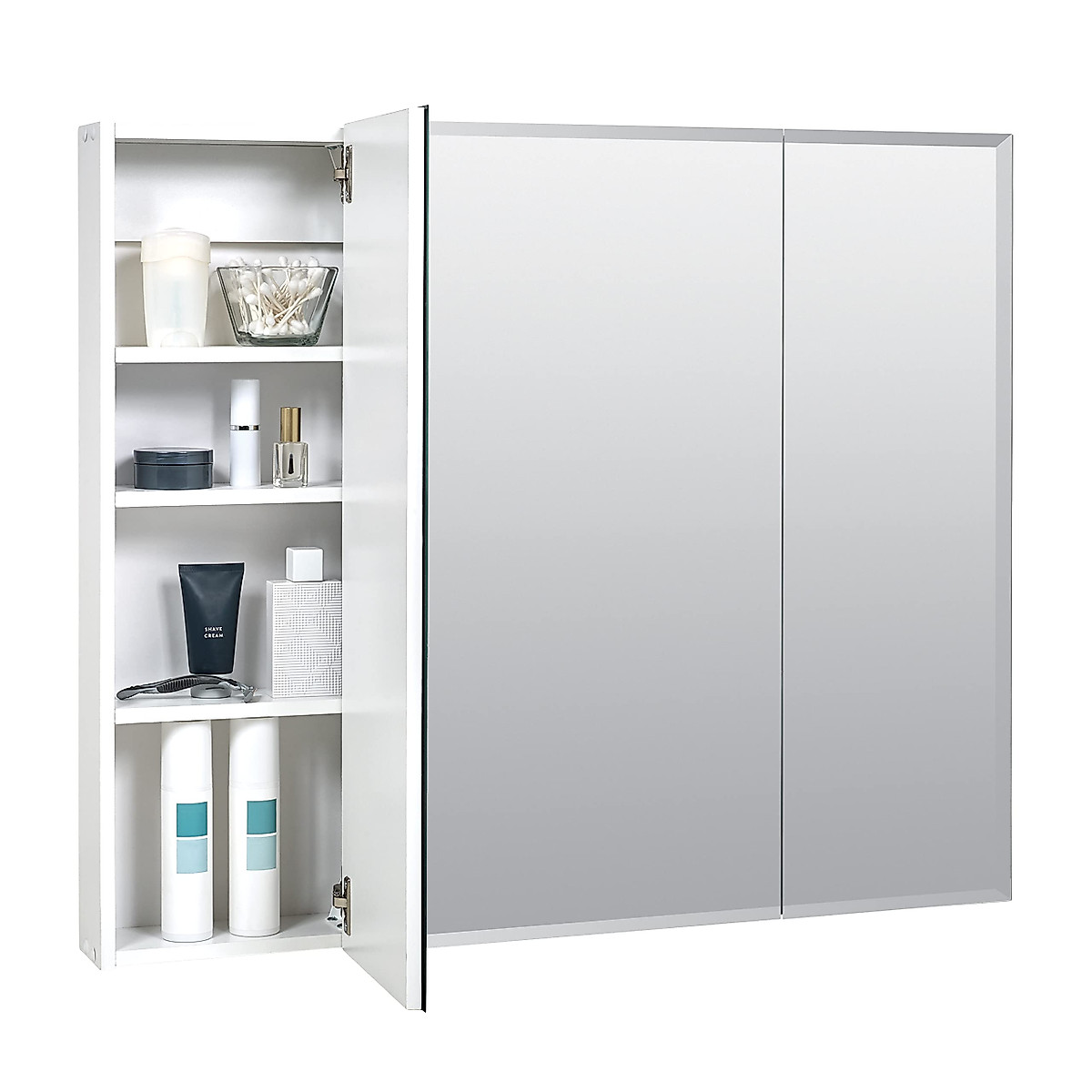 Zenith M36, Beveled Tri-View Medicine Cabinet, Frameless