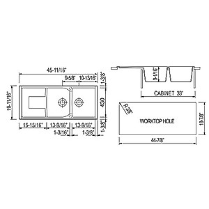ALFI brand AB4620DI-T Kitchen Sink, Titanium