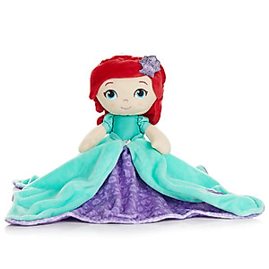 KIDS PREFERRED Disney Baby Ariel Plush Stuffed Animal Snuggler Lovey Security Blanket, Multicolor, Standard, (81126)