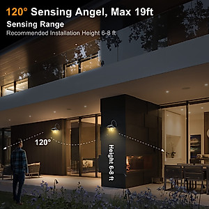 UOOIUMOY Solar Wall Light Outdoor with Motion Sensor 3 Lighting Modes, LED Wall Sconce Waterproof, Dusk to Dawn Exterior Porch Lantern Light Fixtures Wall Mount Outside for House Patio Barn Doorway