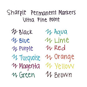 Sharpie Permanent Marker, Ultra Fine Point, Black, 1 Count