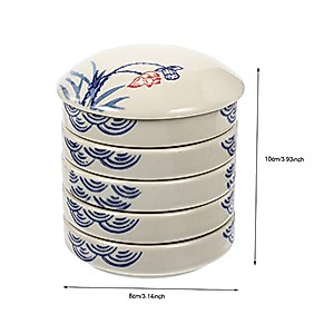 VILLCASE 3 Sets Trays Porcelain Container A Stack-able Students Water Fish White Color Paint -Layer Droplet Holding Artist Mixing Palettes Tray Dish Acrylic Coloring Oil
