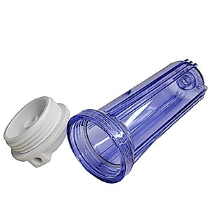 Geekpure 10 Inch Reverse Osmosis Water Filter Housing for RO Filtration System -1/4" Port-2.5" x 10"-Clear