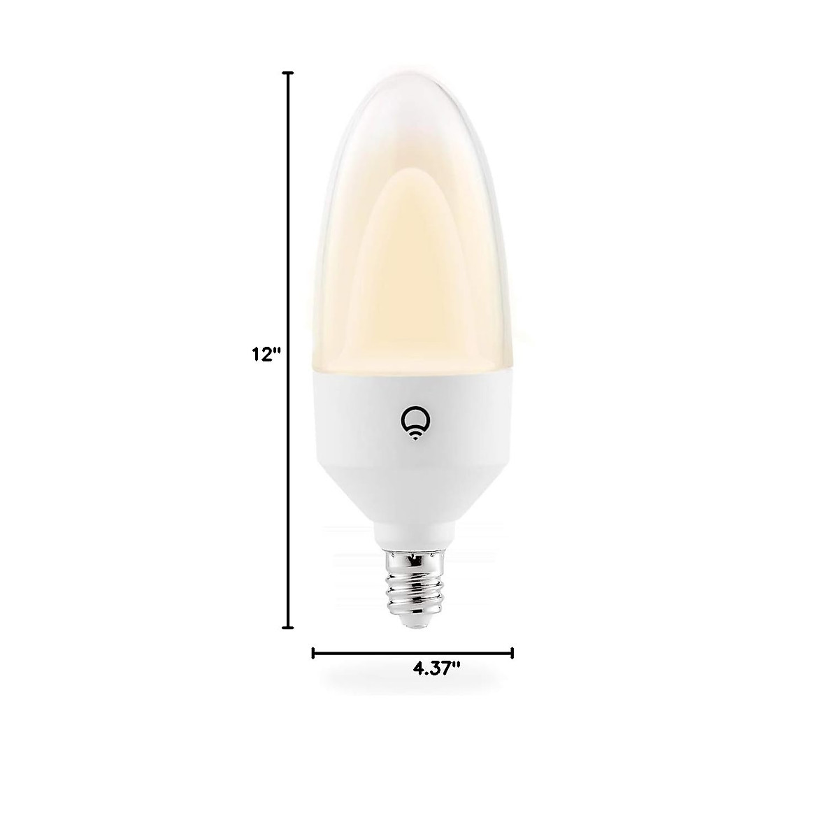 LIFX Candle White to Warm E12, 480 lumens, Wi-Fi Double-Diffuser Smart LED Light Bulb, Tunable White, Dimmable, No Bridge Required, Compatible with Alexa, Hey Google, Apple HomeKit.