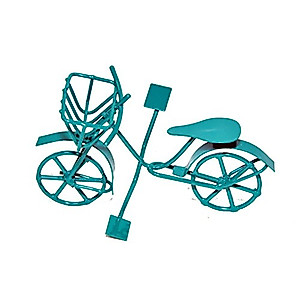 G & F Products 10022GR MiniGarden Fairy Garden Miniature Green Mini Bicycle Outdoor Statue, 3" Wide x 2" High
