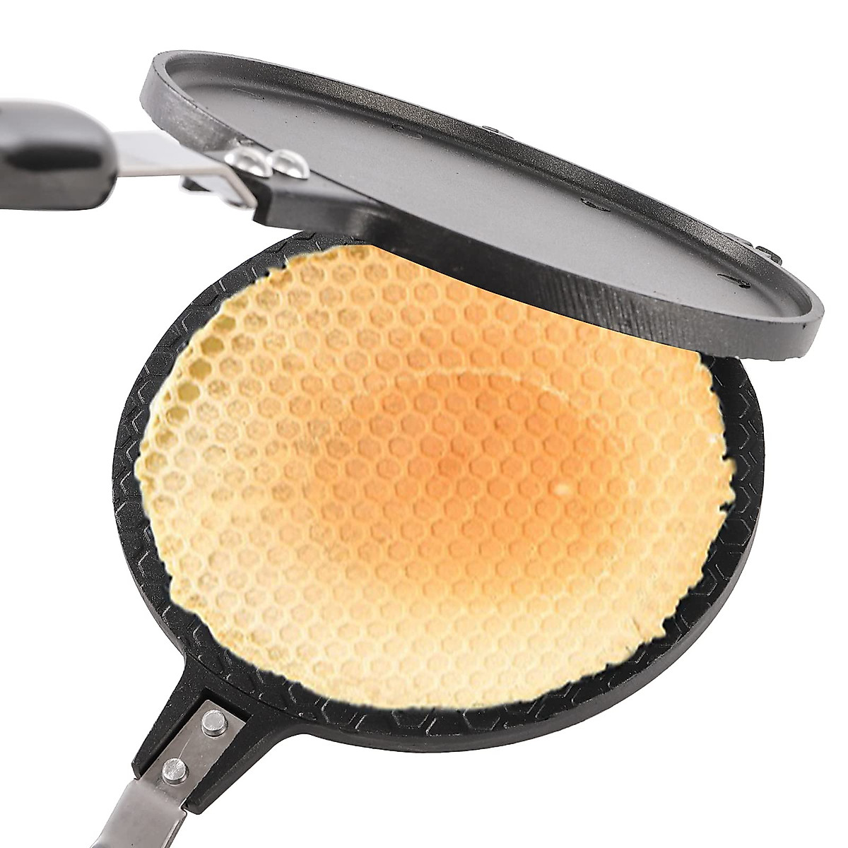 Dicunoy Waffle Cone Maker, Nonstick Ice Cream Cone Maker, 6.7" Egg Roll Crepe Pan, Camp Pancake Crispy Cone Omelet Mold for Waffle Cups, Choco Tacos, Fuel Gas Stoves Only