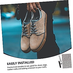 Ciieeo 1 Box Air Eye Button Set Bag Handmaking Accessories Metal Eyelets DIY Craft Washer Snap on Buttons Brass Fasteners Watch Strap Tool Eyelets Grommets Set Eyelets Button Set Copper