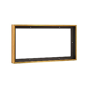 PIXY CANVAS Floater Frame 12x24 for 1-1/2 (1.5) inch Deep Canvas Paintings/Canvas Prints/Wood Canvas Panels/Wall Art/Wall Decor/Home Decor/Artwork (Rustic Gold, 12 x 24 inch, Landscape)