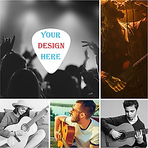Custom 12 Pcs Guitar Pick, Personalized Add Your Image Text Light Medium Thin Unique Guitar Pick For Bass, Electric & Acoustic Guitars