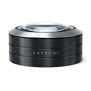 Satechi ReadMate LED Desktop Magnifier with up to 5X Magnification - Carrying Case Included (Black)