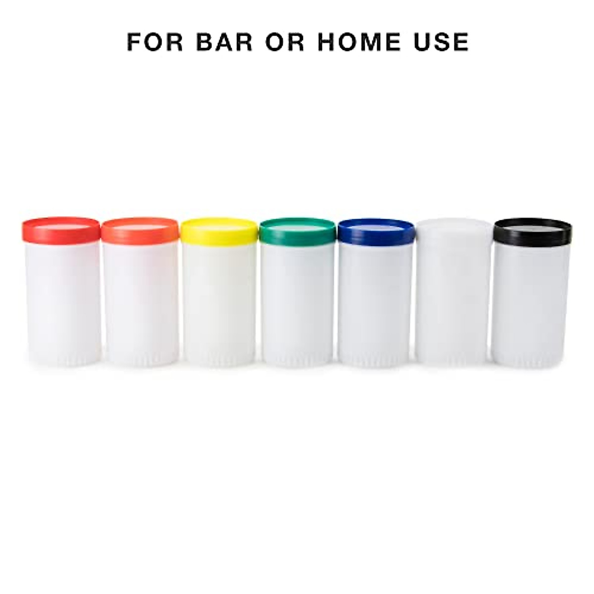 Cocktailor 32 FL OZ. Colorful Juice Pouring Spout Bottle | Plastic Barware for Bars & Event | 7 Count - 1 Bottle per Color