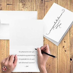 Congratulations Greeting Cards and Envelopes – Congrats Class of 2024 Graduation, Wedding, Engagement, Job Promotion, Baby Shower and Celebration Success Achievement – 4.25" x 5.5" – 25 per Pack