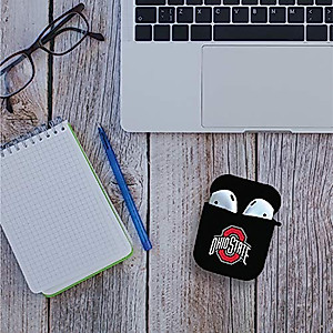 OTM Essentials Officially Licensed Ohio State University Buckeyes Earbuds Case - Black - Compatible with AirPods