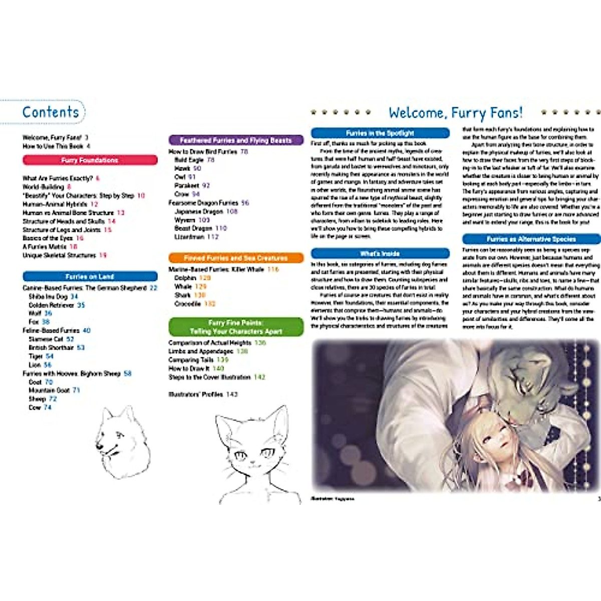 How to Draw Manga Furries: The Complete Guide to Anthropomorphic Fantasy Characters (750 illustrations)