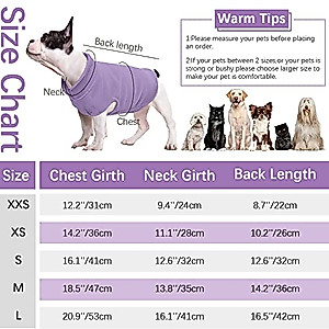 FUAMEY Dog Fleece Vest,Warm Sweatshirt Puppy Stretchy Sweater Pullover Dog Turtleneck Coat Dog Winter Jacket with Leash Hole,Doggie Dachshund Sweaters Yorkie Clothes for Small Medium Dogs