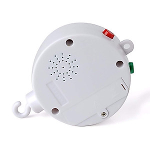 HLEEDUO Crib Mobile Music Box Spinner with Rotating Hook-Crib Mobile Motor Battery Power Crib Mobile Plays 35 lullabies Crib Mobile Toys Attachment