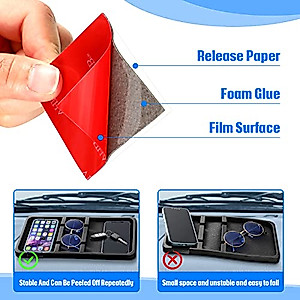 Extra Large Dashboard Mat for Car Dashboard Accessories, Anti Skid Car Dashboard Pad Compatible with All Smartphone Car Non Slip Pad for Dashboard with 6 Non Marking Tape, 12.60 x 6.81 Inch