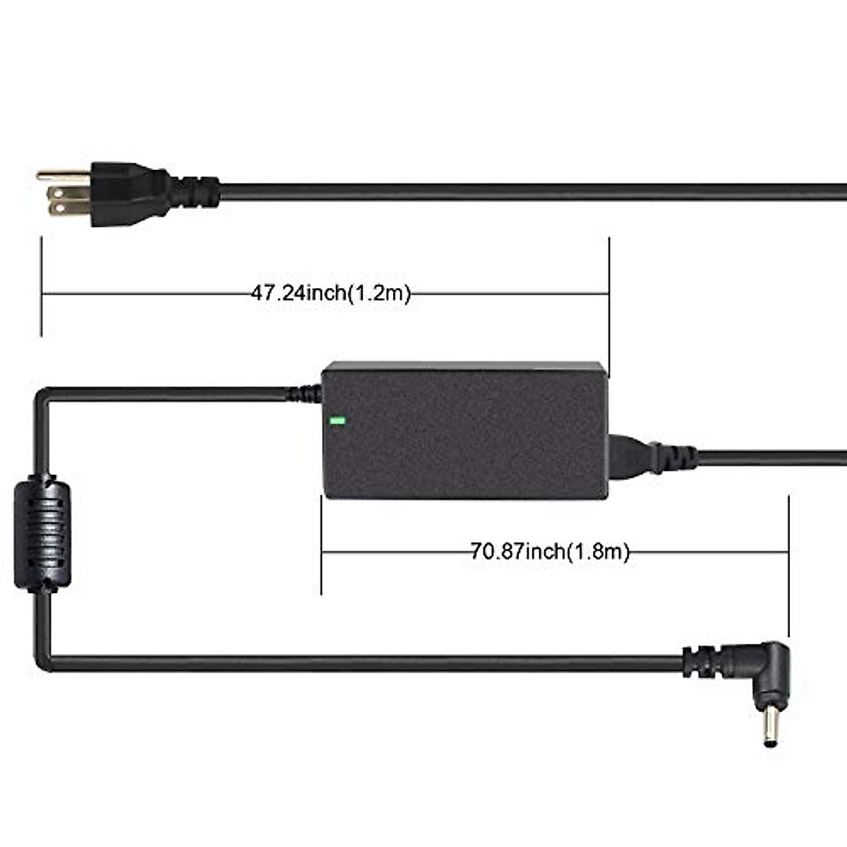 65W Charger AC Adapter for acer Aspire 5 A515-44 A515-46 A515-54 A515-54G A515-55 A515-56 A517-52 A515-55-56vk A515-56-76J1 A515-54G-73WC A515-55-588C Chromebook R11 Series PA-1450-26 Cord Supply.