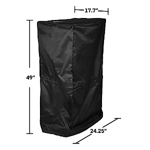 AdirOffice Protective Cover for Podiums, Lecterns and Pulpit Water-Resistant PVC-Coated Polyester Cover for Standard Size Podium Stand, Teacher Easel, Standing Desk Shelf (Black) (Pouch Included)