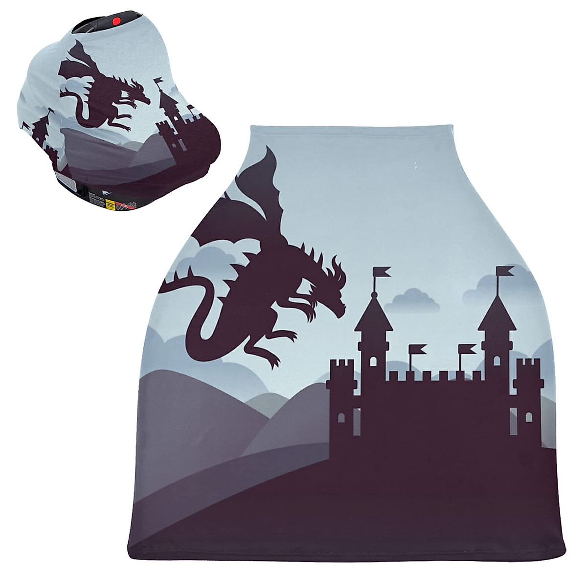 Nursing Cover Breastfeeding Scarf Fly Dragon- Baby Car Seat Covers, Infant Stroller Cover, Carseat Canopy(o)