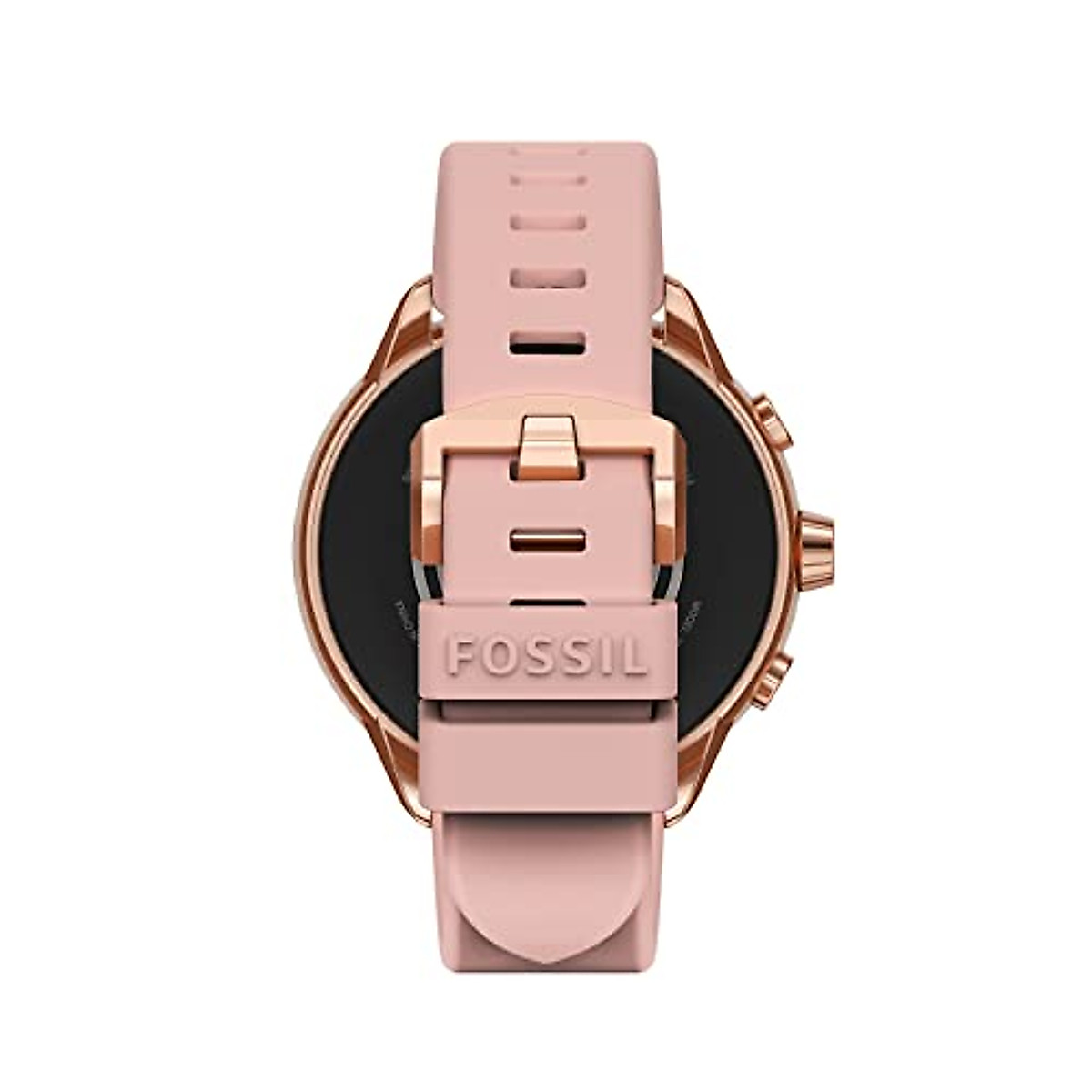 Fossil Unisex Gen 6 44mm Wellness Edition Touchscreen Silicone Smart Watch, Color: Rose Gold, Blush (Model: FTW4071V)