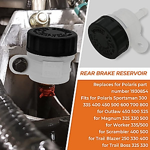 AUTOVIC Transparent Motorcycle Rear Brake Master Cylinder Tank Oil Cup Fluid Bottle Reservoir For Polaris Sportsman Scrambler Outlaw Replace 1930854
