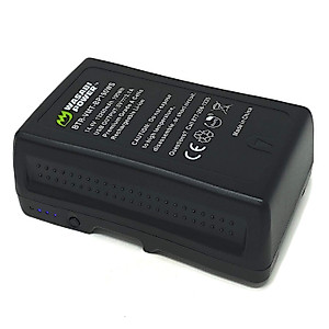 Wasabi Power V Mount/V Lock Battery (195Wh, 14.4V, 13200mAh) Rechargeable Li-ion Battery for Broadcast Video Camcorder, Compatible with Sony HDCAM, XDCAM, Digital Cinema Cameras and Other Camcorders