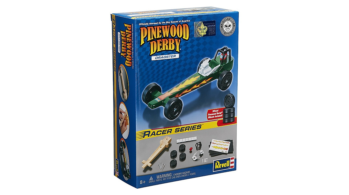 Revell Pinewood Derby Dragster Racer Kit - Build Fast, Race Ready