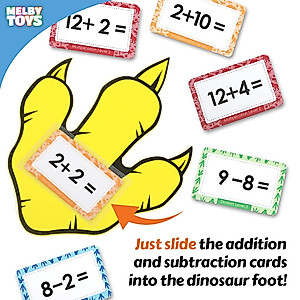 Dino Stomp Addition and Subtraction Games I Math Games for Kindergarten I Math Toys for Kids 5-7 I Addition and Subtraction Flashcards I Addition Games I Educational Kids Games
