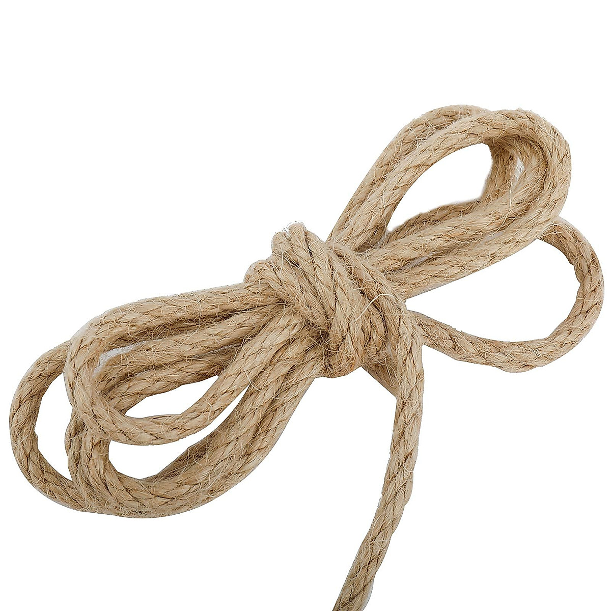 PetierWeit Natural Jute Twine Hemp Rope 164 Feet 6mm(1/4 Inch) Hemp Rope Soft Durable Rope Without Nasty Chemical Smell Excellent for Ribbon Wrap and Other Crafts Accessory