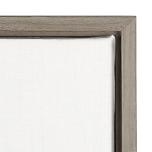 Kate and Laurel Sylvie Bear Animal Print Black and White Portrait Framed Canvas Wall Art by Simon Te Tai, 18x24 Gray