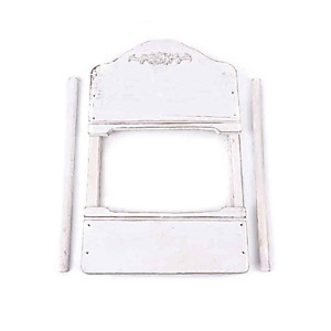 rwu0 Baby Photography Bed, Baby Photography Cot Baby Photo Props Baby Photo Props Wood Doll Bed Detachable Photo Background for Baby Photo Studio Photography Props(White)