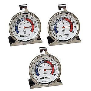 Tru Temp Refrigerator-Freezer Thermometer, 3 Pack