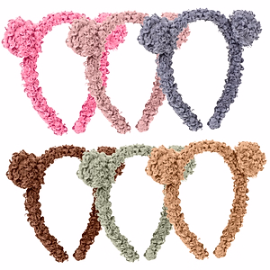 Ciieeo Bear Ears Headbands 6pcs Cute Bear Ears Headband Bear Ears Headbands Decorative Hair Hoops Bear Ears Headdress Headband Resin Hoops for Makeup Lovely Headdress
