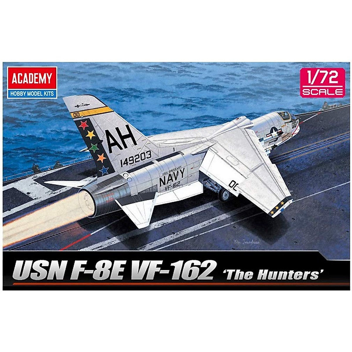 Academy USN F-8E VF-162 "The Hunters" Model Kit