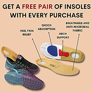 Omega Walk Women's Athletic Walking Shoes | Athletic Gym Jogging Sneakers | Purple Lace-up Casual Platform Sneakers | Mesh, Breathable, Air Cushion Comfortable & Breathable Work Sneakers