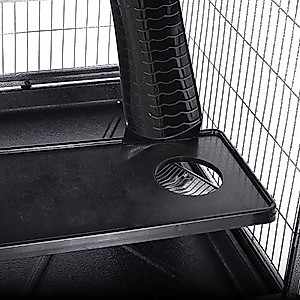 PawHut 50" H 5-Tier Small Animal Cage, Ferret Cage, Large Chinchilla Cage with Hammock Accessory Heavy-Duty Steel Wire, Small Animal Habitat with 4 Doors, Removable Tray