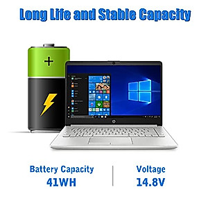 VNYUNQWE 776622-001 Battery Replacement for HP Spare 776622-001 Laptop Battery LA04 728460-001 752237-001 15-1272WM 15-N210DX HSTNN-UB5M TPN-Q130 TPN-Q131 Pavilion 14 15 TouchSmart Series