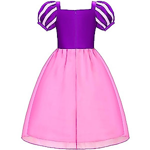 knemmy Princess Costume Dress Up Clothes for Little Girl Halloween Cosplay Christmas Birthday Outfit