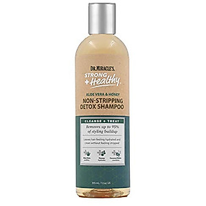 Dr. Miracle's Strong & Healthy Non Stripping Detox Shampoo (3 Pack). Contains Aloe Vera, Honey and Coconut Water.