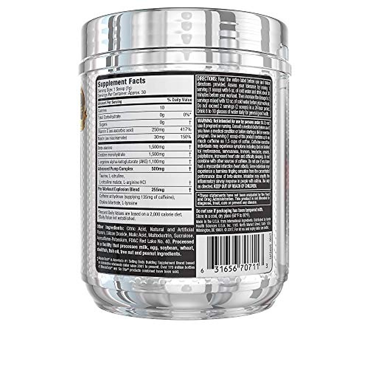 Pre Workout | Six Star PreWorkout Explosion | Pre Workout Powder for Men & Women | PreWorkout Energy Powder Drink Mix | Sports Nutrition Pre-Workout Products | Fruit Punch (30 Servings)