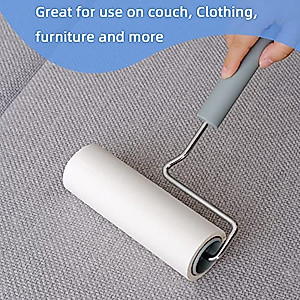 YabeePet Extreme Sticky Large Surface Lint Roller, Long Handle Pet Hair Remover, Designed for Removing Pet Dog Cat Hair 90 Sheets per Roll, 6.3 inch Width (1 Roller+2 Refills)