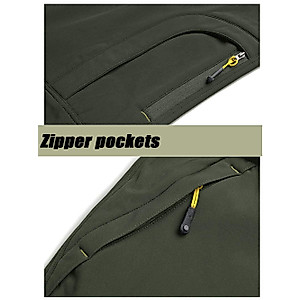 TACVASEN Mens Snow Pants Snowboard Pants Winter Pants Waterproof Pants Ski Pants Outdoor Pants Fleece Pants Skiing Pants