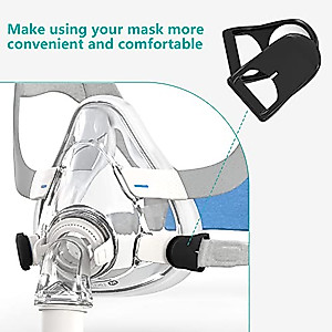 AirFit & AirTouch N20 / F20 / F30 / F30i Magnetic Headgear Clip (X4) Replacement Headgear Clips CPAP Supplies Fit for Resmed Airfit AirTouch Full Face Mask – 4 Clips – Black