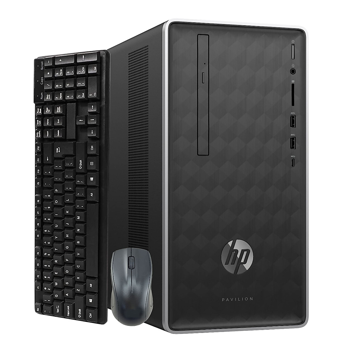 HP 590-P0069 Mini Tower Computer PC AMD Quad-Core A10-9700 Processor, [ 8GB Ram 2TB Hard Drive ] Wireless Keybaord and Mouse, Windows 10 (Renewed)